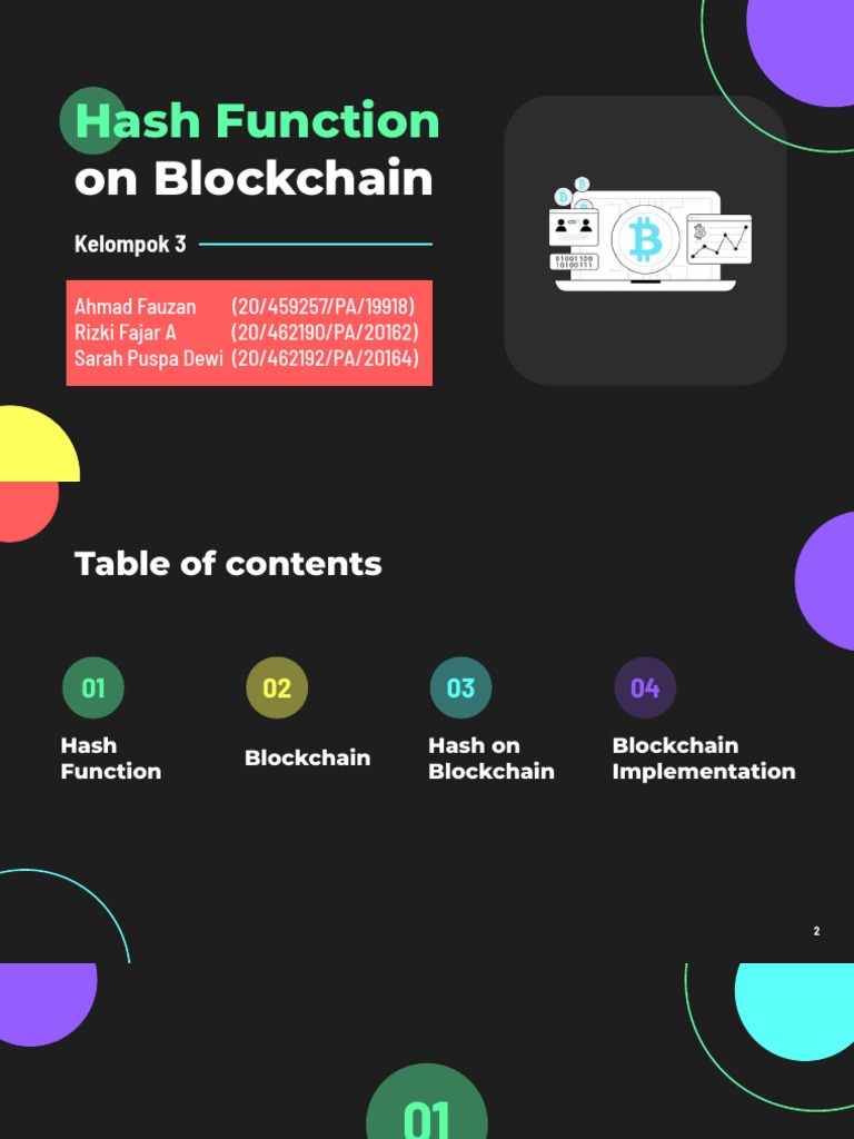 Hash Function dan Implementasinya di Blockchain | PDF