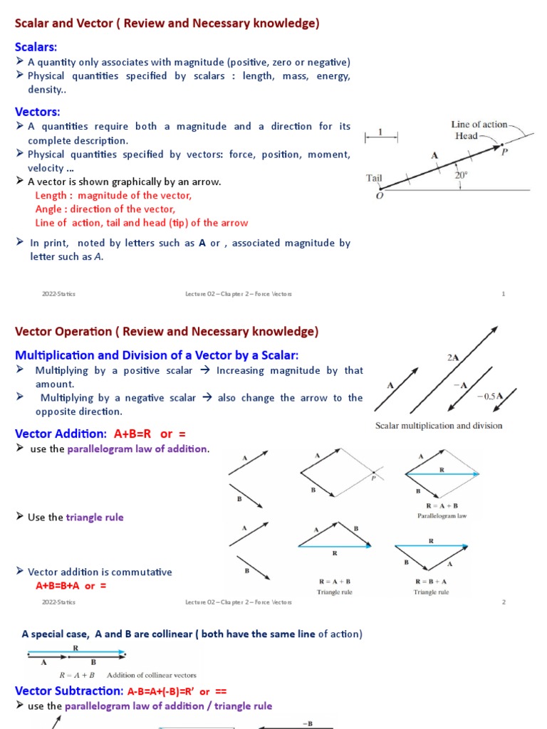 Statics - Lecture 02 - Force Vectors | PDF | Euclidean Vector | Line (Geometry)