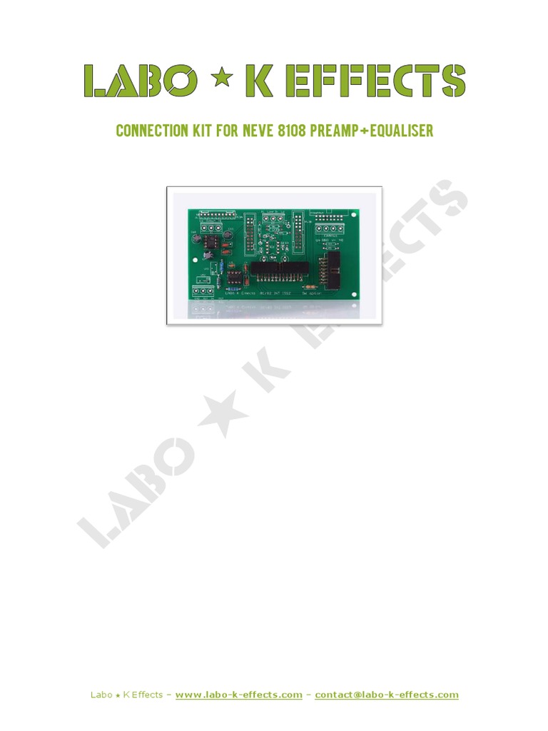 Labo K Effects Neve 8108 Racking Kit en | PDF | Electrical Connector ...
