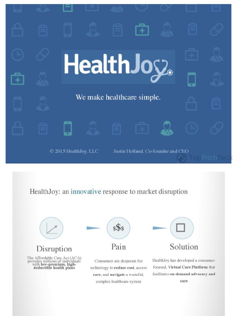 Healthjoy Pitch Deck - Watermark | PDF