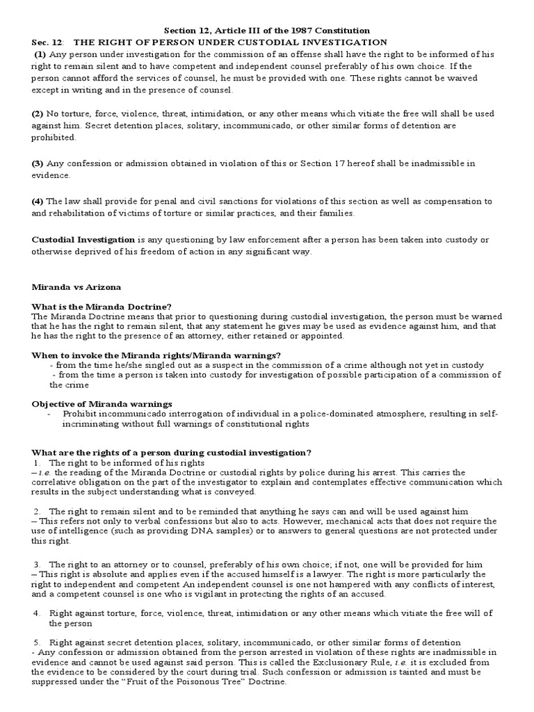 Untitled | PDF | Miranda Warning | Right To Silence