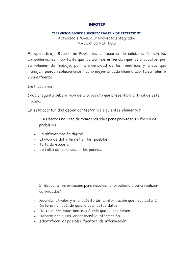 Actividad 1 Mod.3 Proy. Integrador | PDF