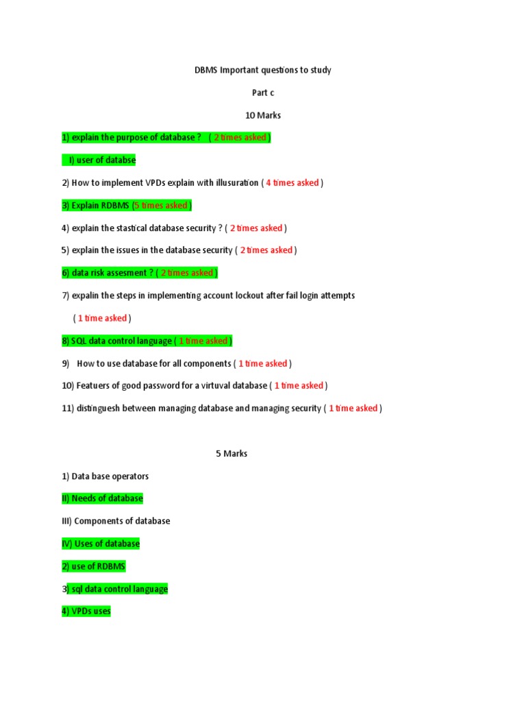 Dbms Questions Pdf