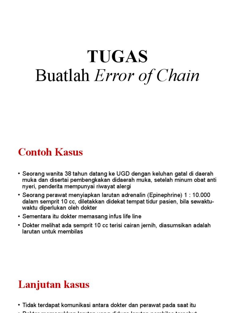 Contoh ERROR OF CHAIN | PDF