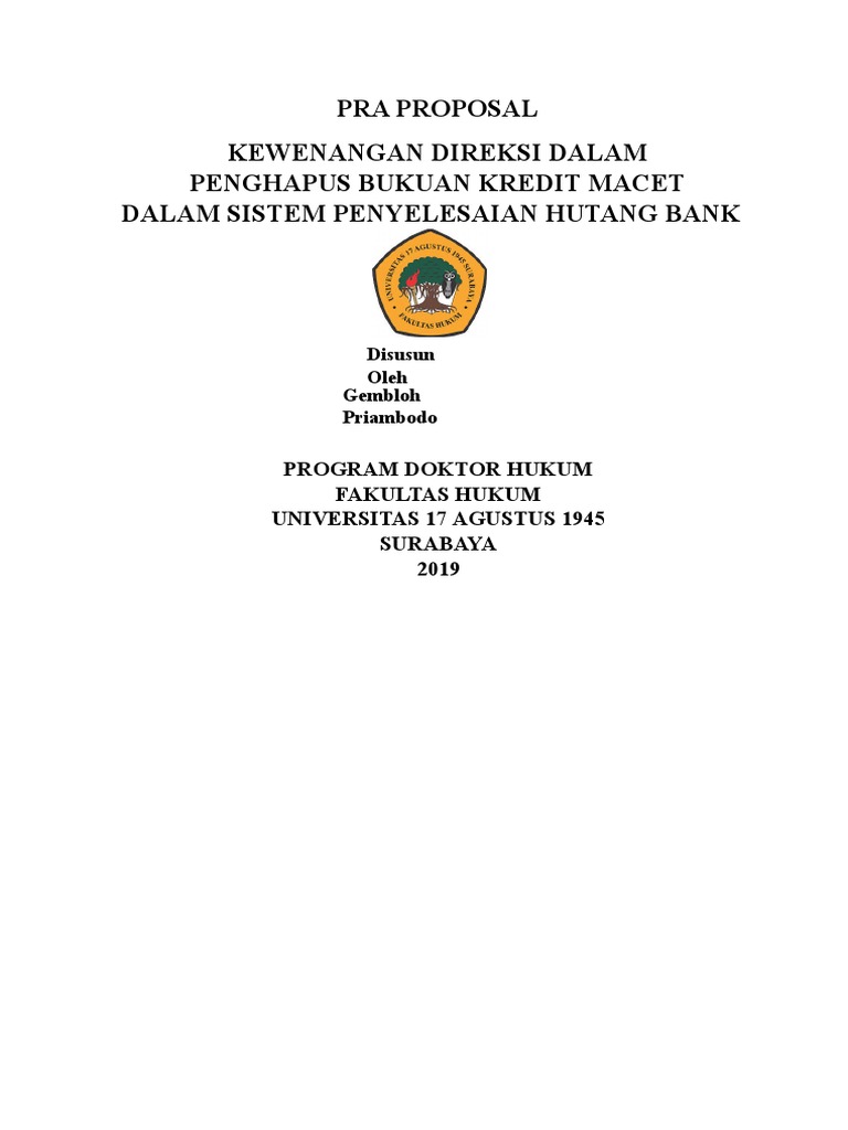 presentasi pra proposal | PDF