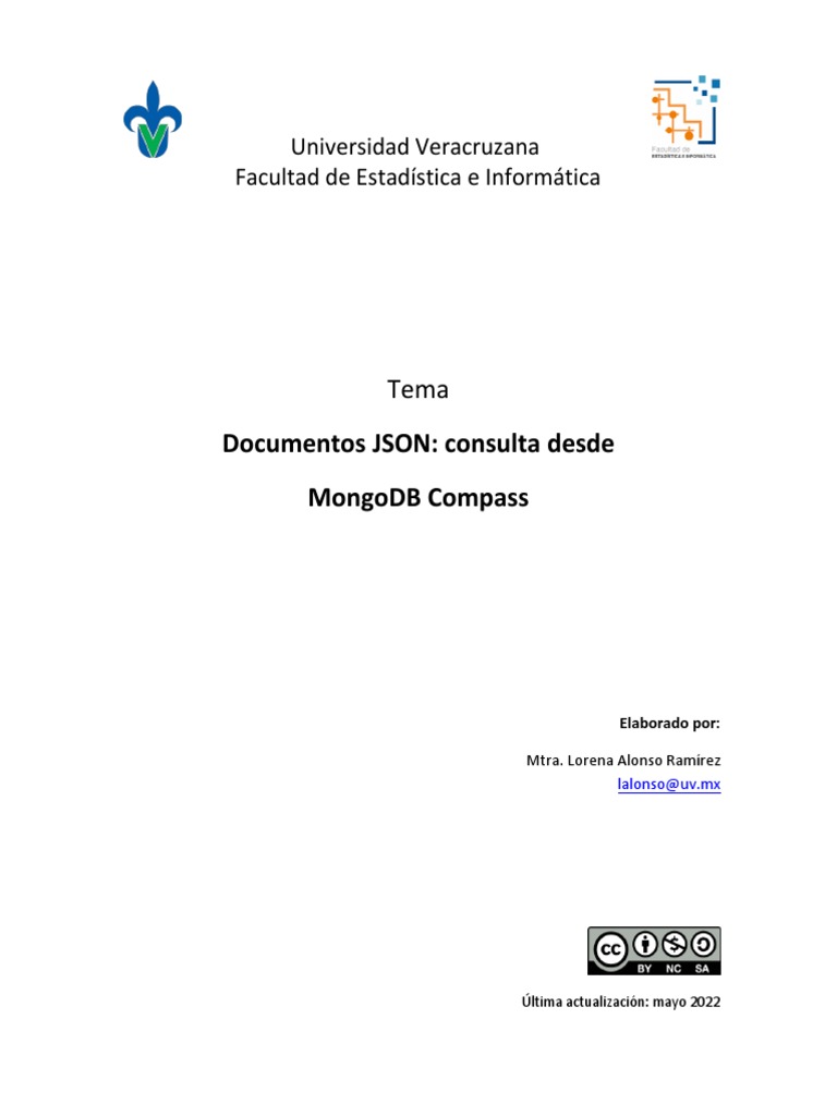 Documentos Json: Consulta Desde Mongodb Compass: Universidad ...