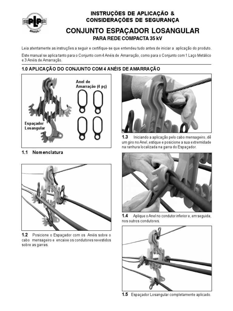 Instruções de aplicação e considerações de segurança para o conjunto ...