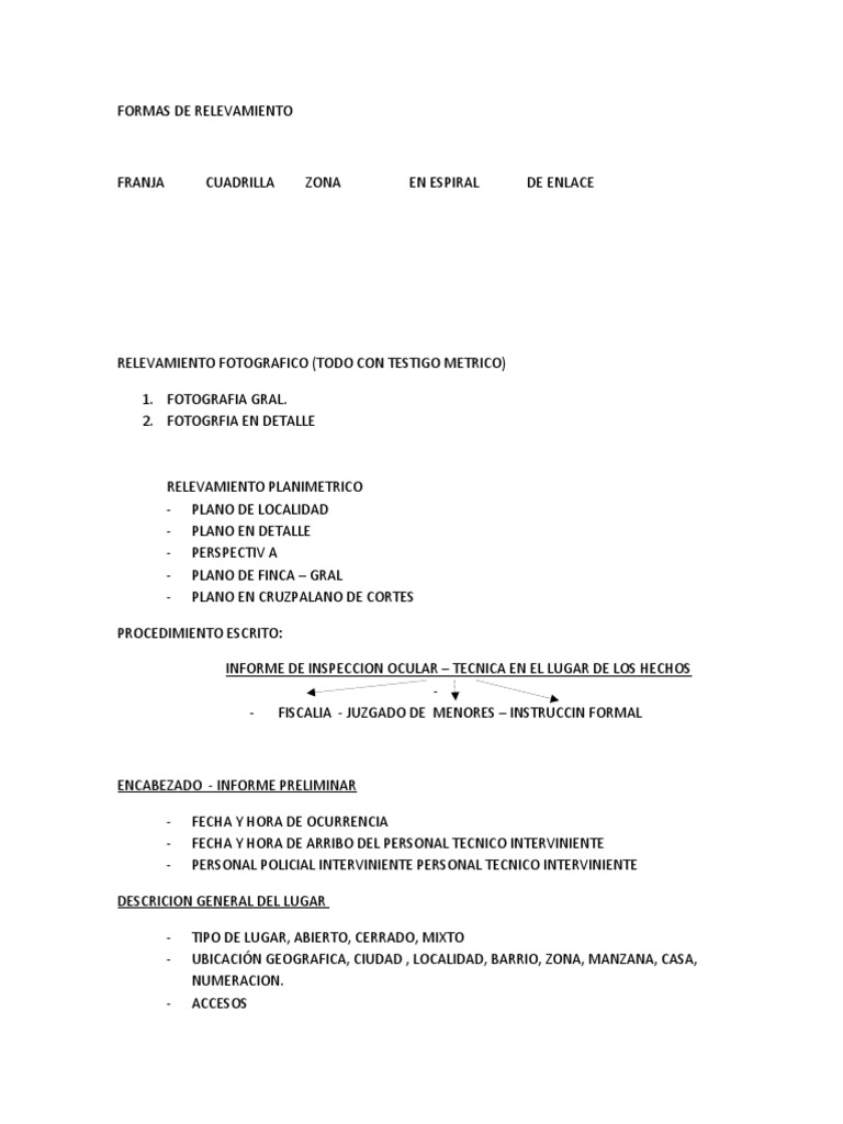 Formas de Relevamiento | PDF