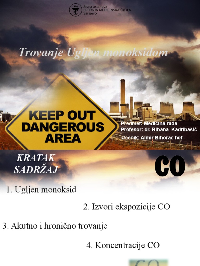 Trovanje Gasovima CO - Almir Bihorac | PDF