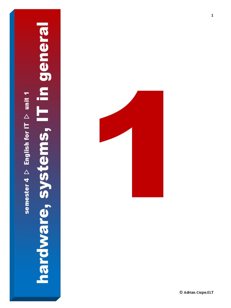 English For It - Unit 1 - Lecture - S | PDF English For It - Unit 1 - Lecture - S | PDF