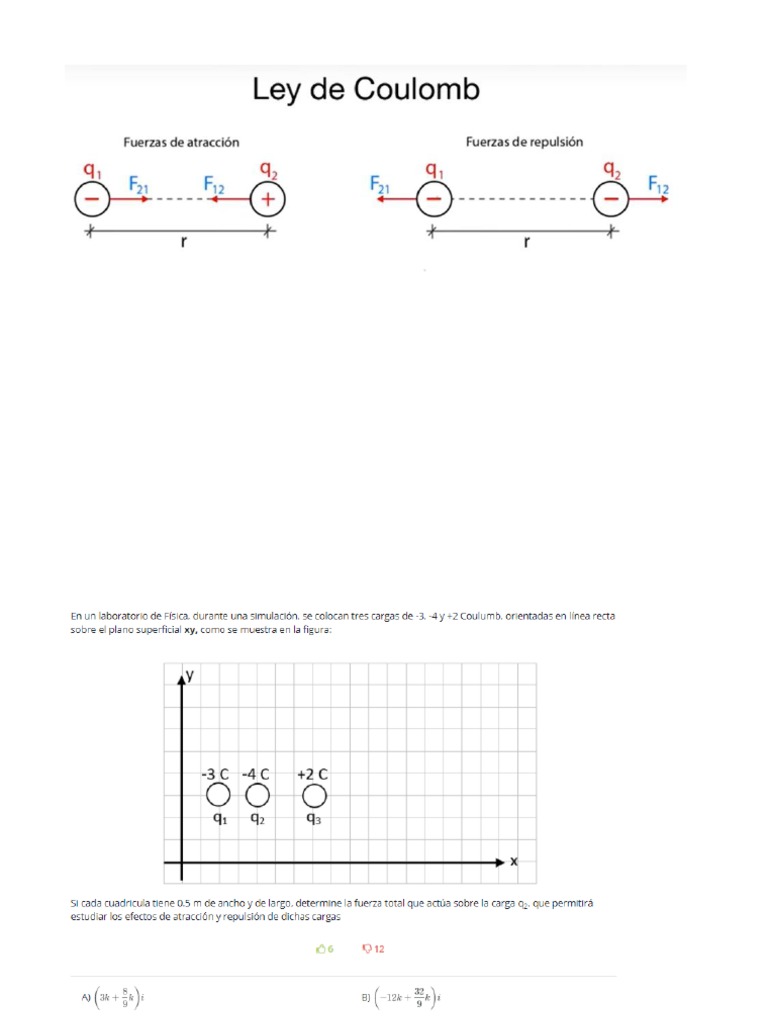 Física - Ley de Coulomb | PDF