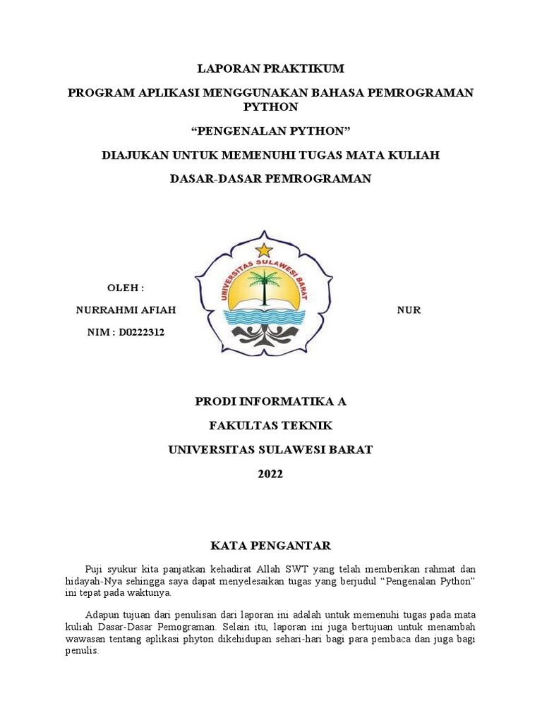 Pengenalan Python untuk Pemula | PDF