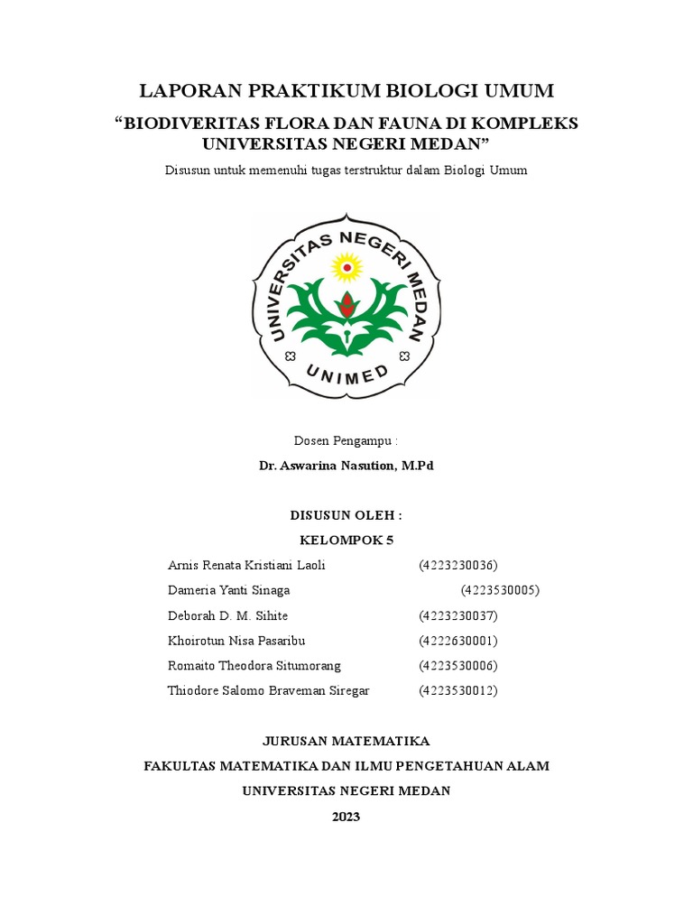 Laporan Praktikum Biologi Umum Biodiversitas Flora Dan Fauna Di ...