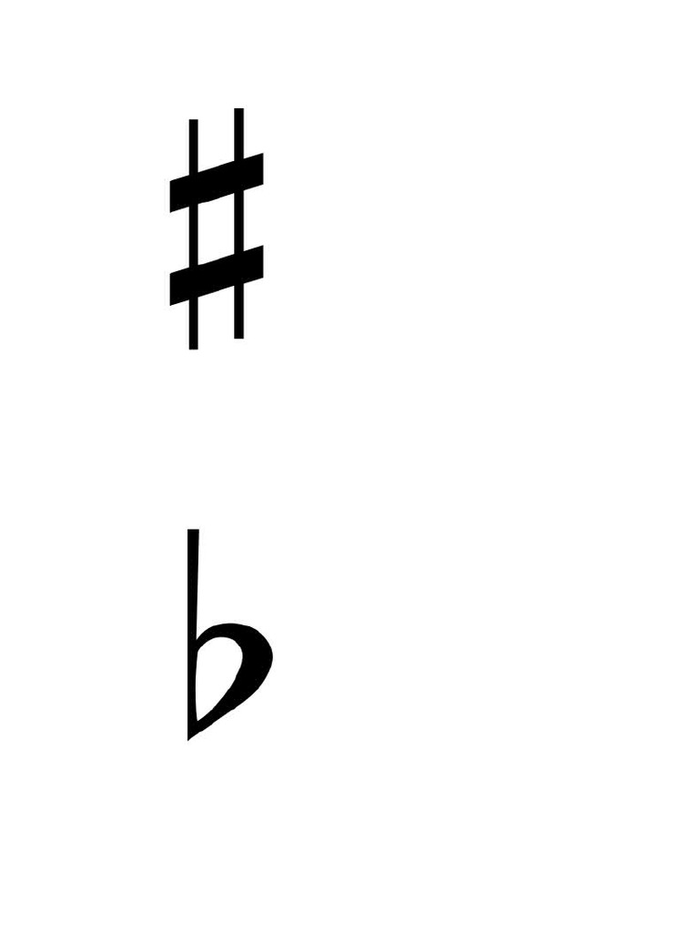 sostenido y bemol símbolo | PDF