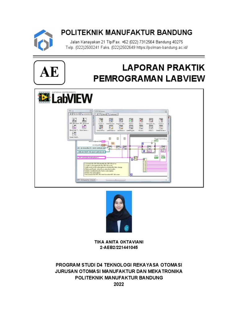 Laporan Praktik Pemrograman Labview: Politeknik Manufaktur Bandung | PDF