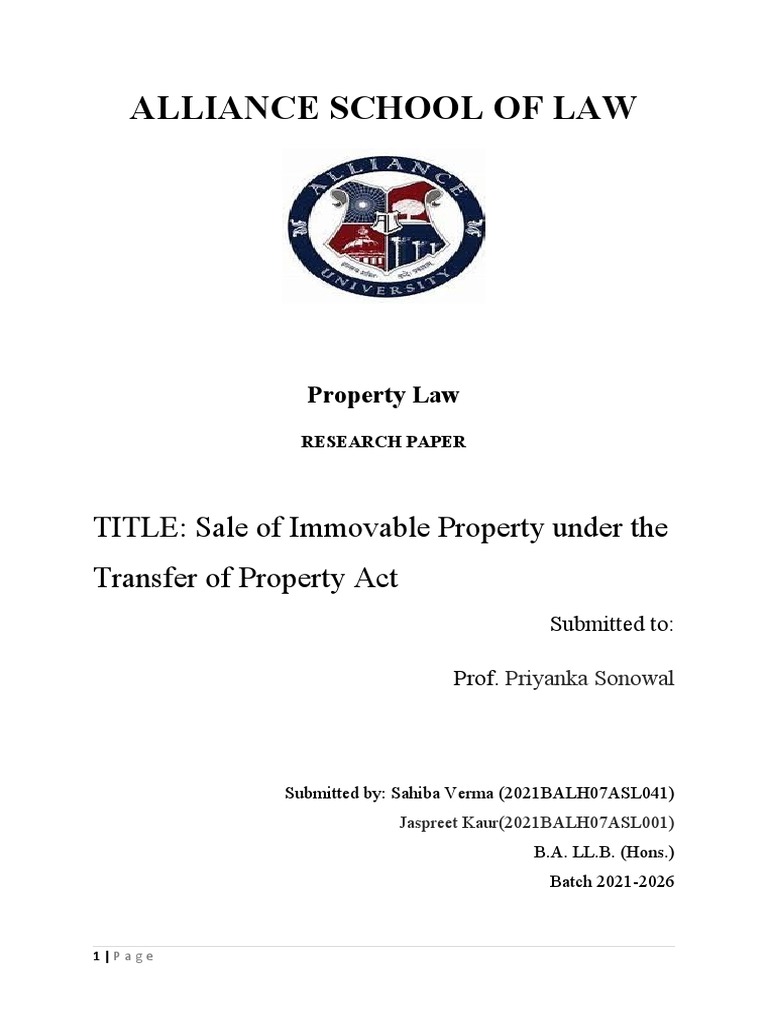 Property Law | PDF | Property | Real Property