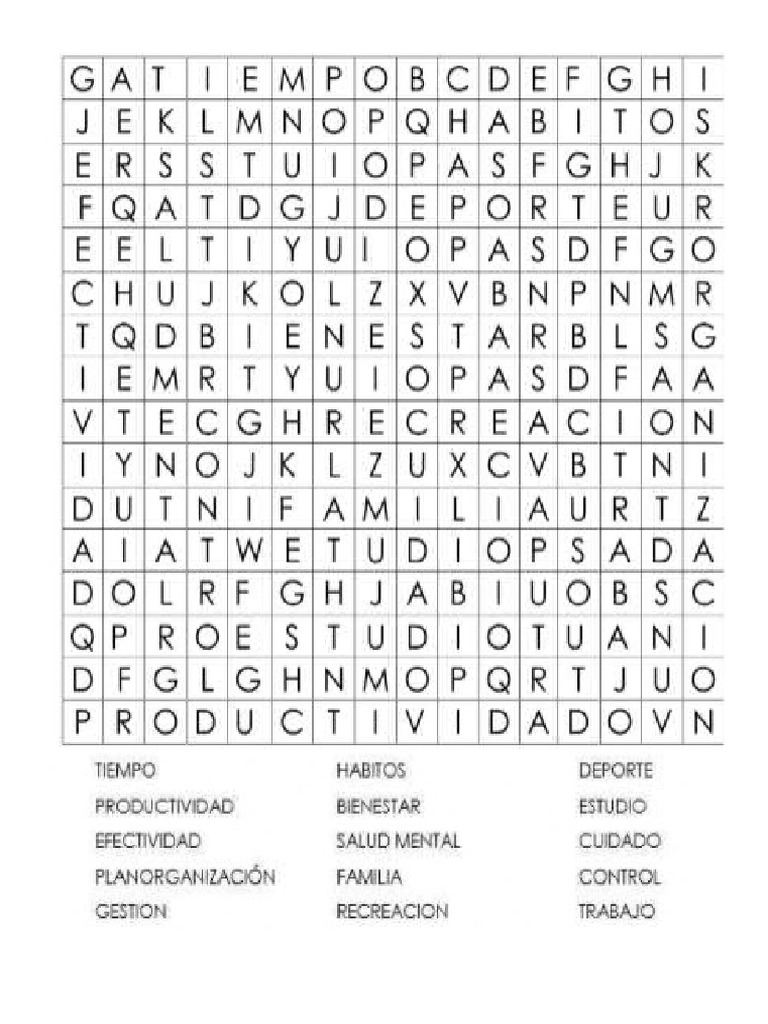 Sopa de Letras | PDF