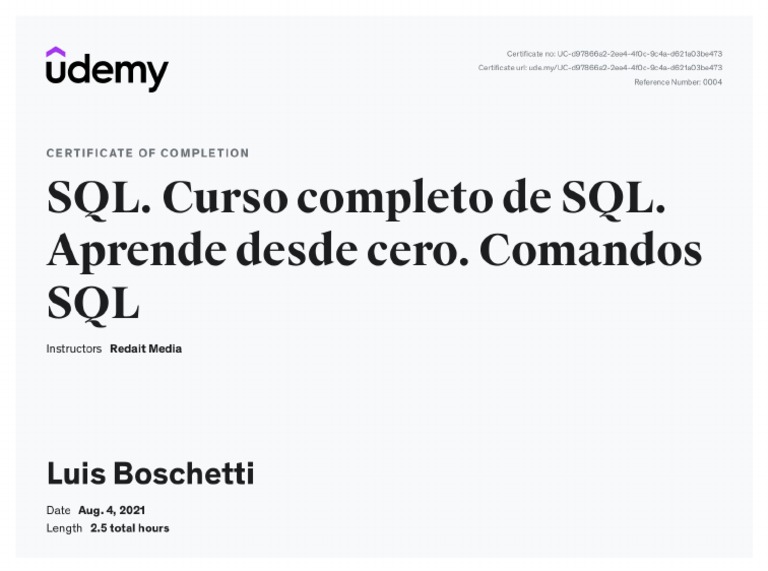 Curso Completo de SQL Basico y Avanzado | PDF