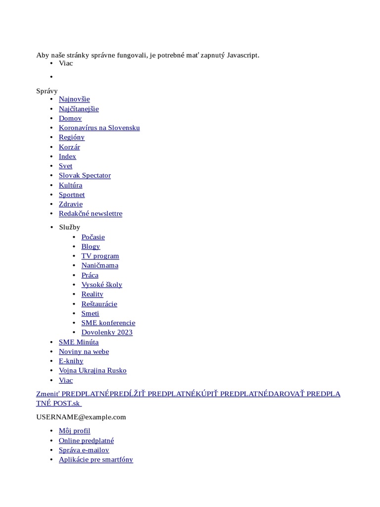 Aby Naše Stránky Správne Fungovali, Je Potrebné Mať Zapnutý Javascript ...