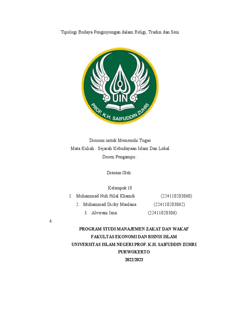 Program Studi Manajemen Zakat Dan Wakaf Fakultas Ekonomi Dan Bisnis Islam Universitas Islam ...