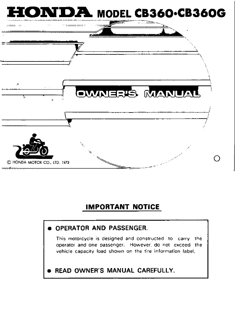 1973 Honda cb360 cb360g 60836 | PDF