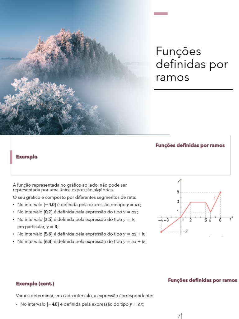 Funções Definidas Por Ramos | PDF | Função (Matemática) | Matemática