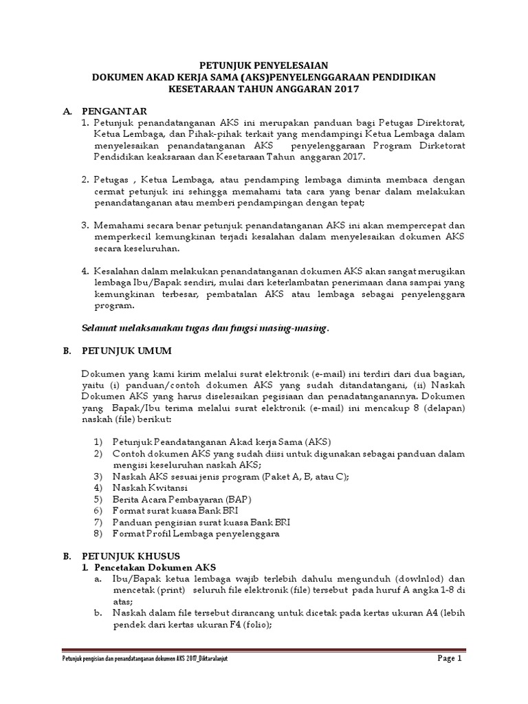 Petunjuk Penandatanganan Aks | PDF