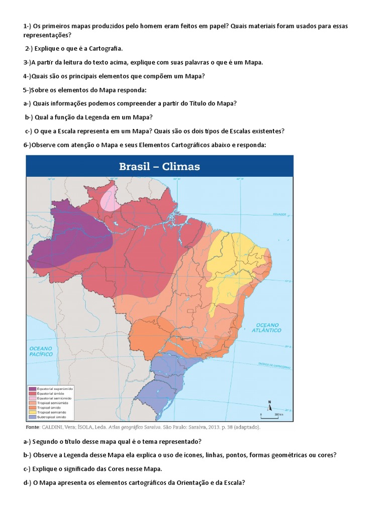 Elementos e Significado de Mapas | PDF | Métodos e Materiais de Ensino