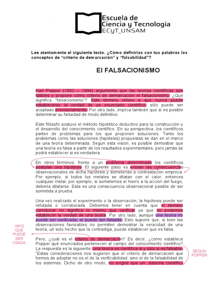 Ford, Myriam-El Falsacionismo | PDF | Hipótesis | Karl Popper