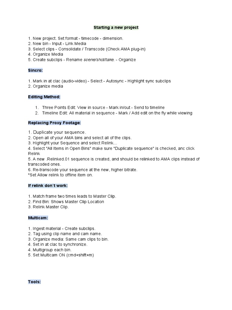 Beginners Guide To AVID MC | PDF | Digital Technology | Filmmaking