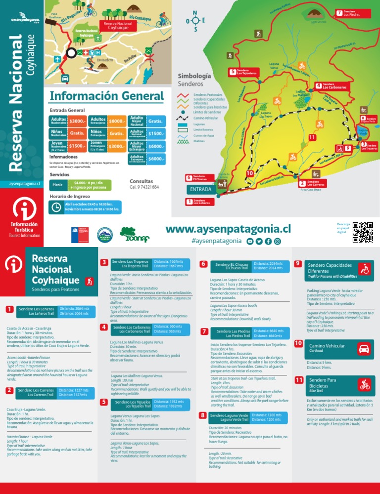 Plano Reserva Coyhaique | PDF | Sendero | Transporte