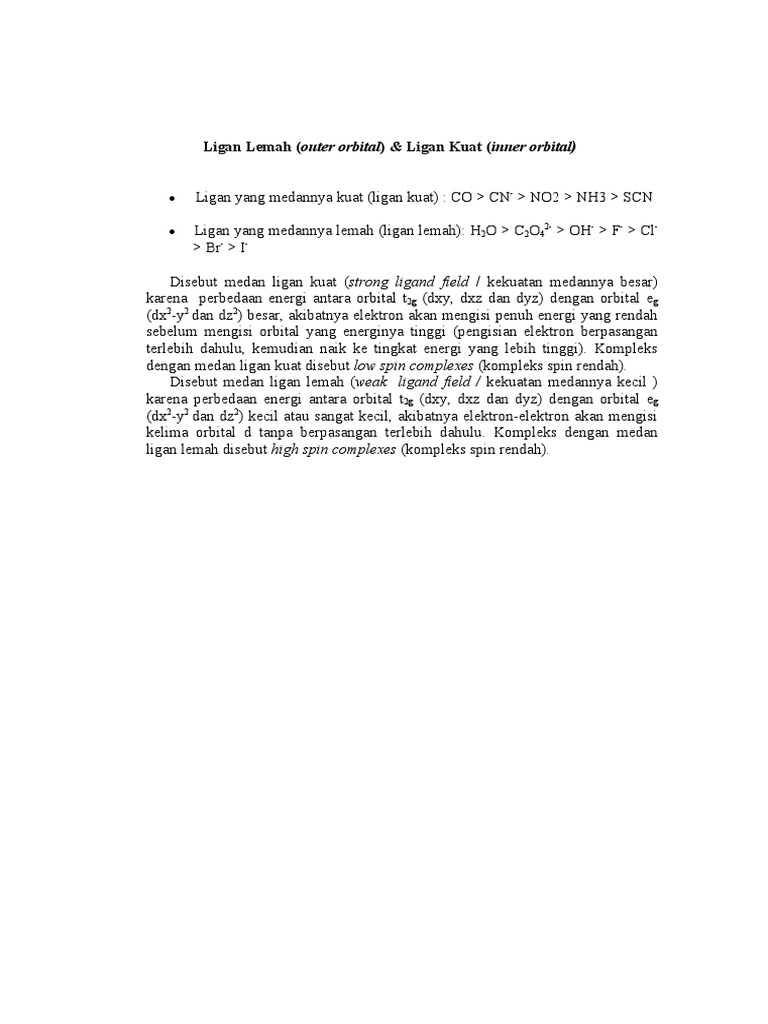 Kekuatan Ligan: Kuat vs Lemah | PDF | Metode & Bahan Ajar