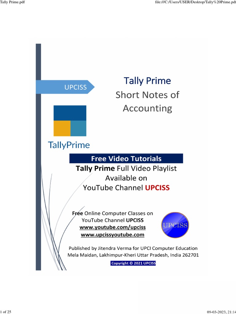 Tally Prime | PDF