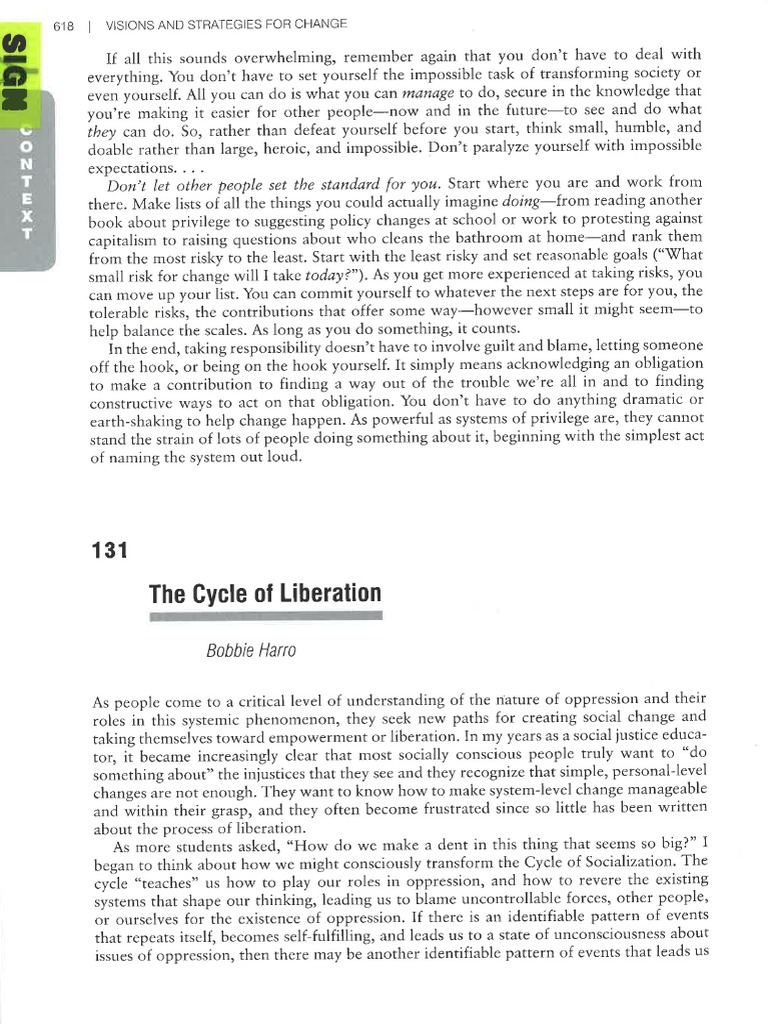 Cycle of Liberation - Harro | PDF