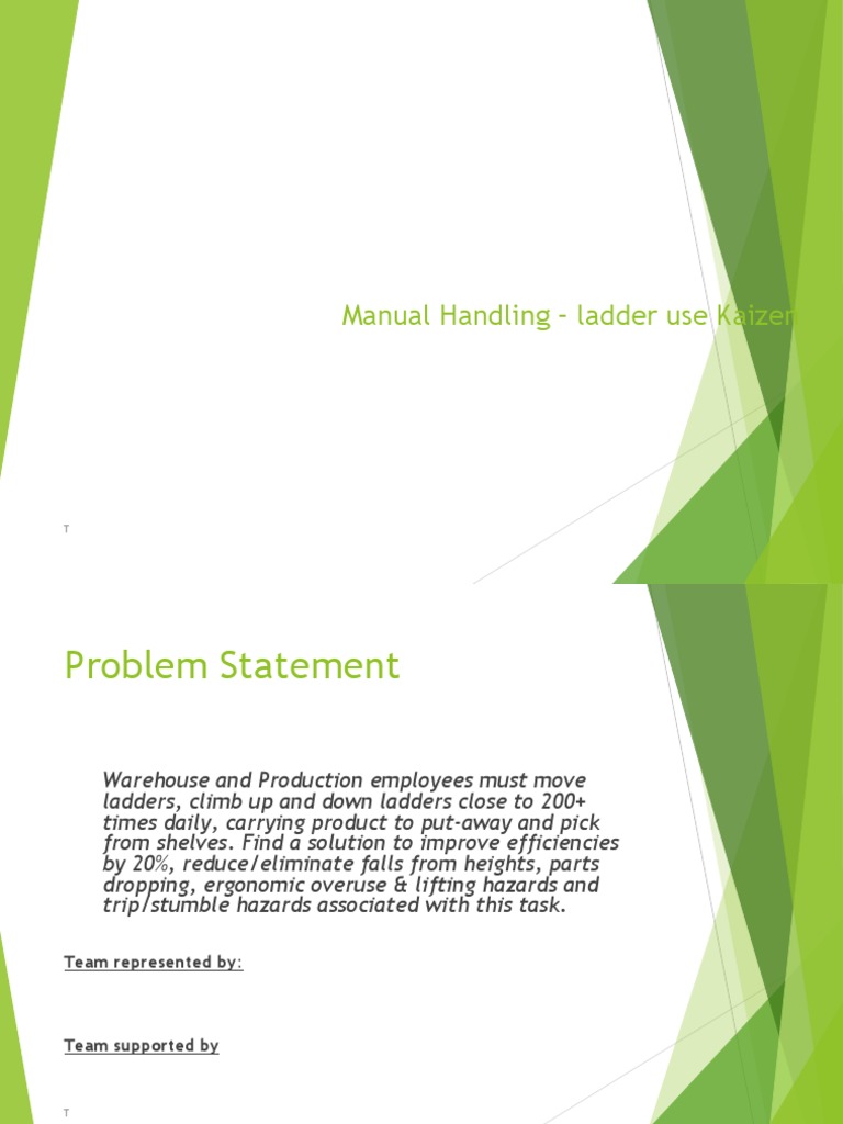 Manual Handling - Ladder Use | PDF | Elevator