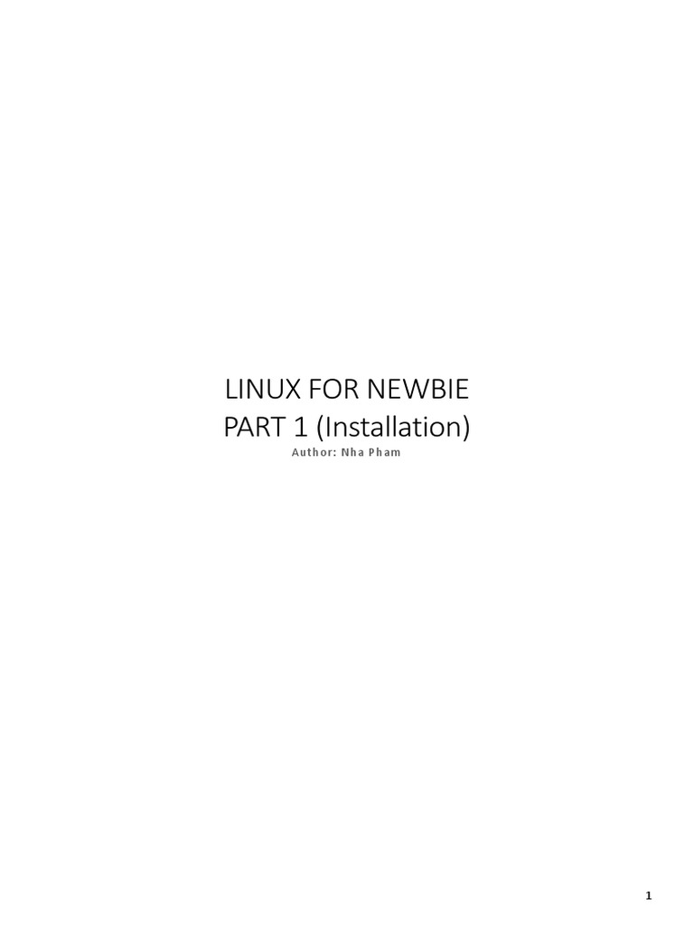 Linux 4 Newbie Part 1 Pdf