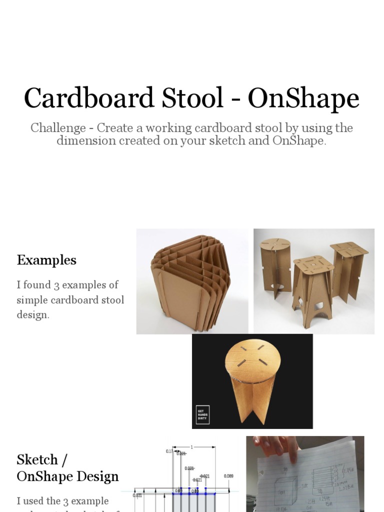 Cardboard Stool - Onshape | PDF