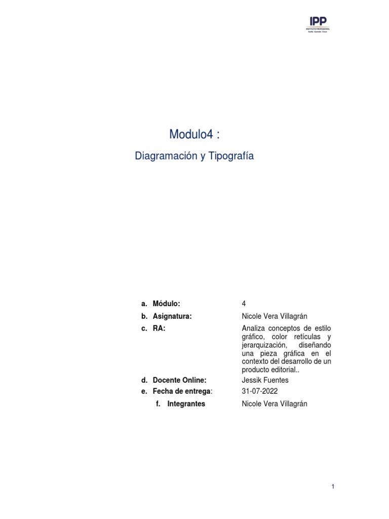 Modulo4:: Diagramación y Tipografía | PDF | Diseño de página | Tipografía