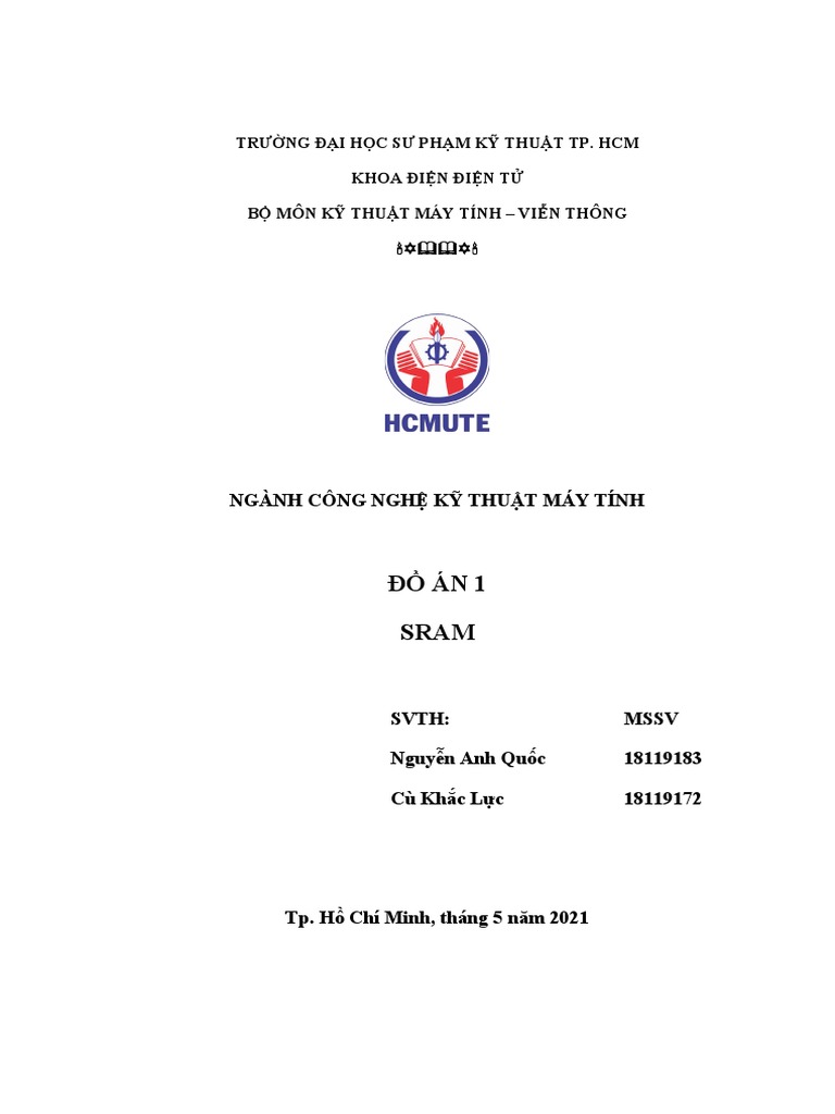 Doan1 SRAM nhomQuocLuc | PDF