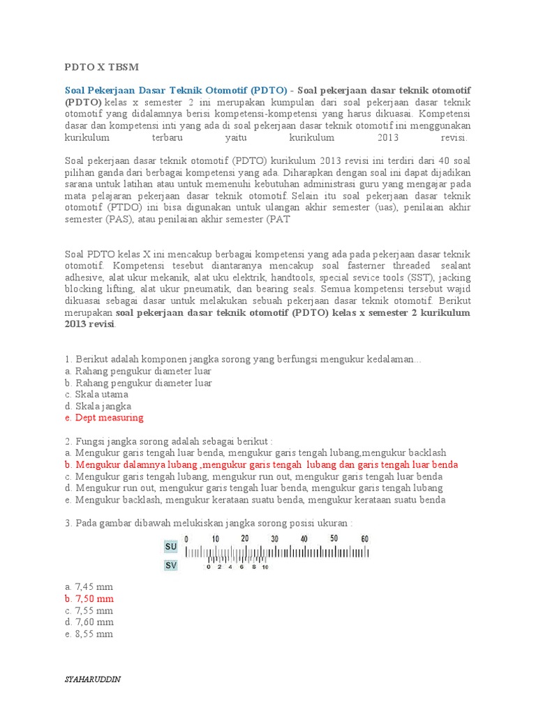 Soal PDTO Kelas X Semester 2 | PDF | Komputer | Teknologi & Rekayasa