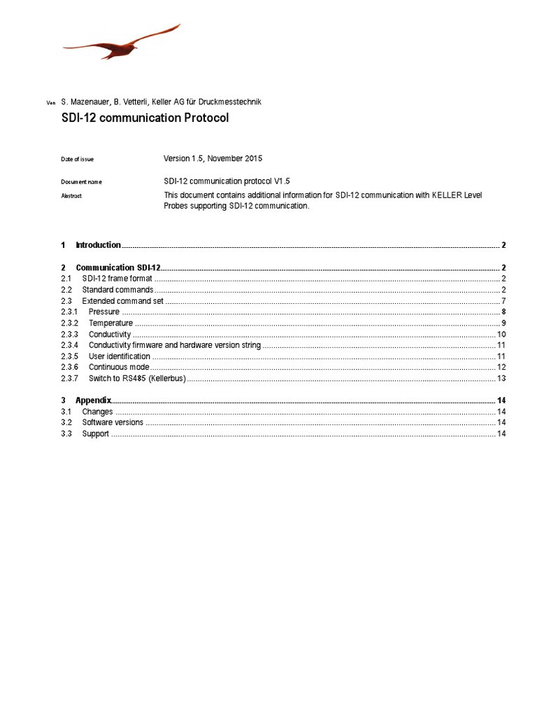 SDI-12 Communication Protocol Guide | PDF | Computing | Computer ...