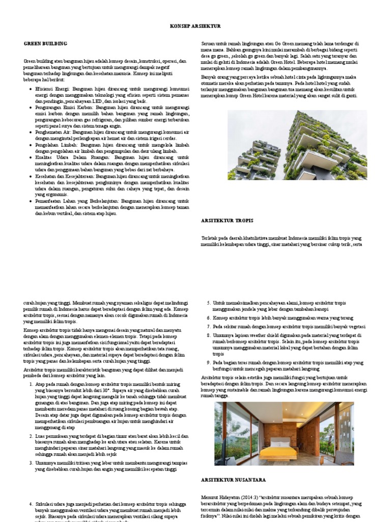 Konsep Arsiektur Green Building | PDF
