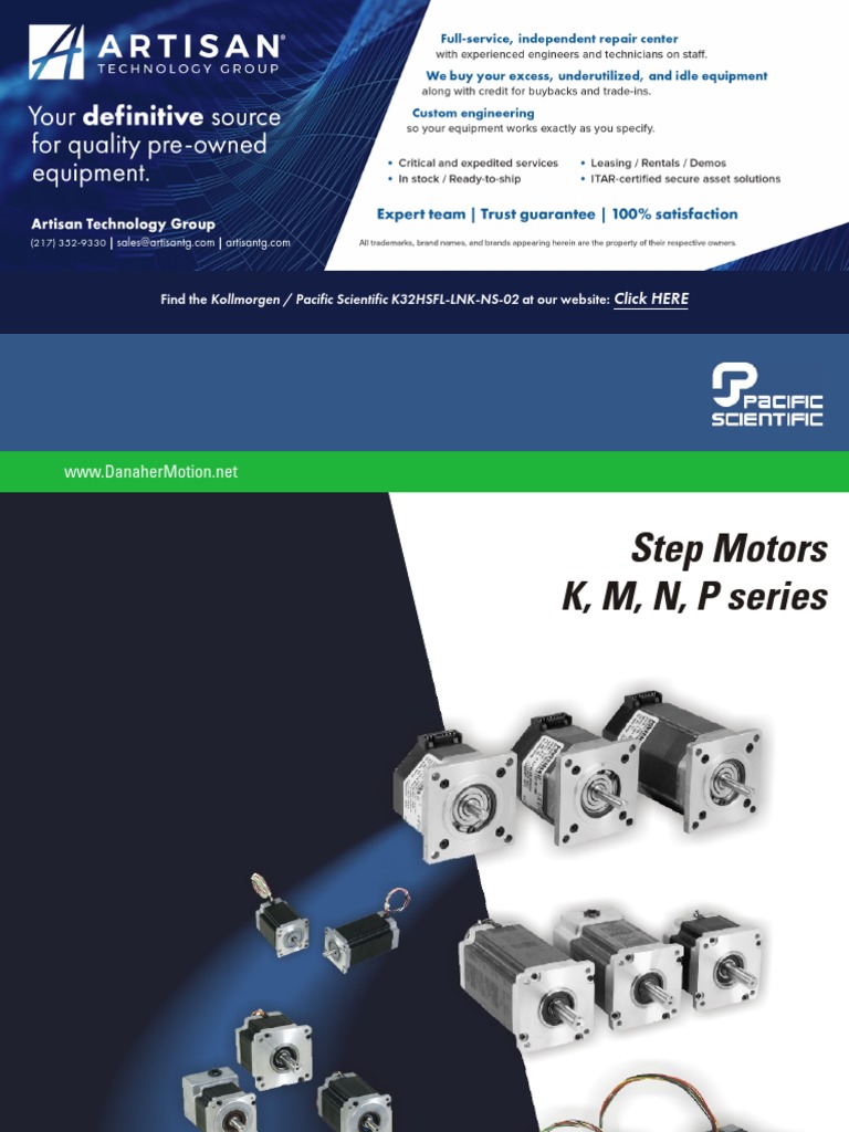 Motor de Passo GDX1 - Kollmorgen - Pacific - Scientific - POWERPAC - K32HSFL - LNK - NS - 02 ...