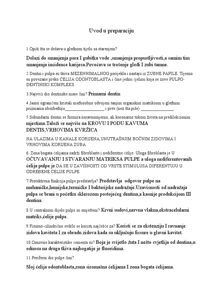 Uvod U Preparaciju | PDF
