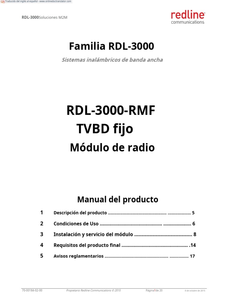 RDL-3000-RMF TVBD Fijo | PDF | Radio | Software