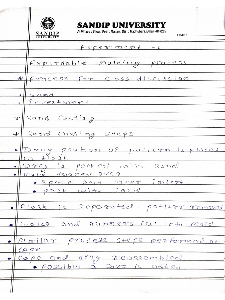 Manufacturing Process Practical | PDF