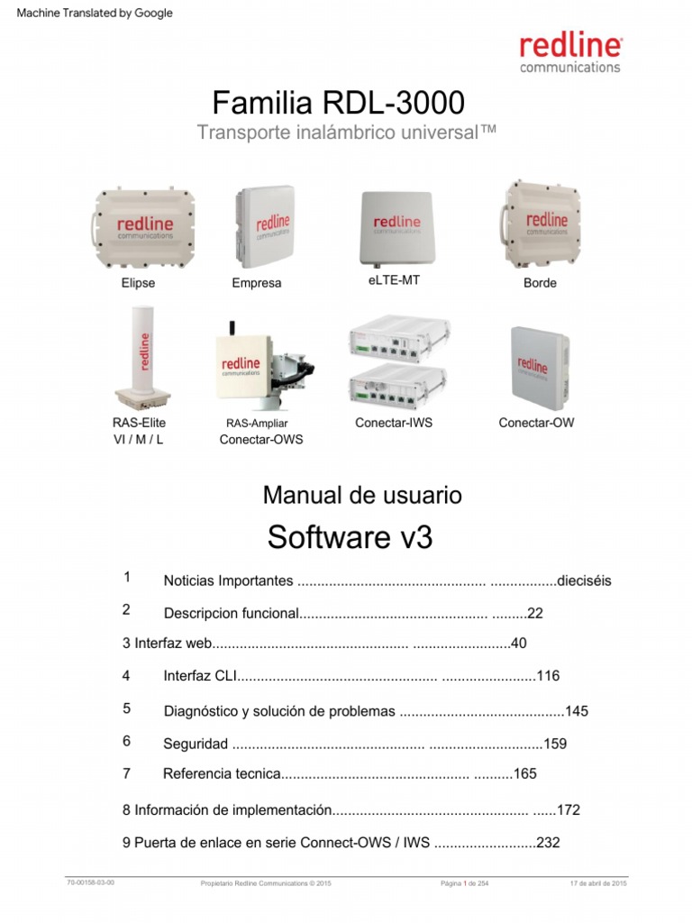Familia RDL 3000: Manual de Usuario | PDF | Software | Red mundial