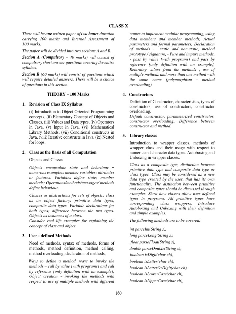 Icse X Compapp 2023 24 Pdf Method Computer Programming Class Computer Programming