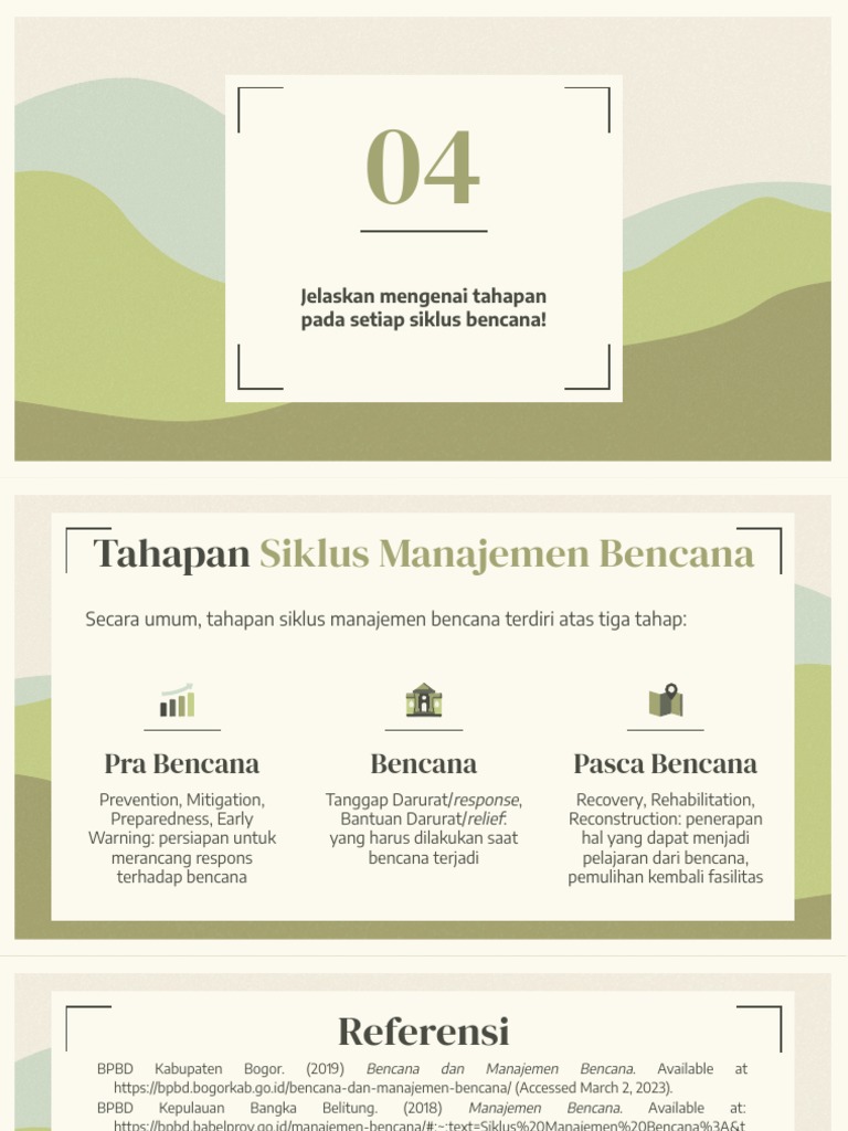 Tahapan Siklus Manajemen Bencana | PDF