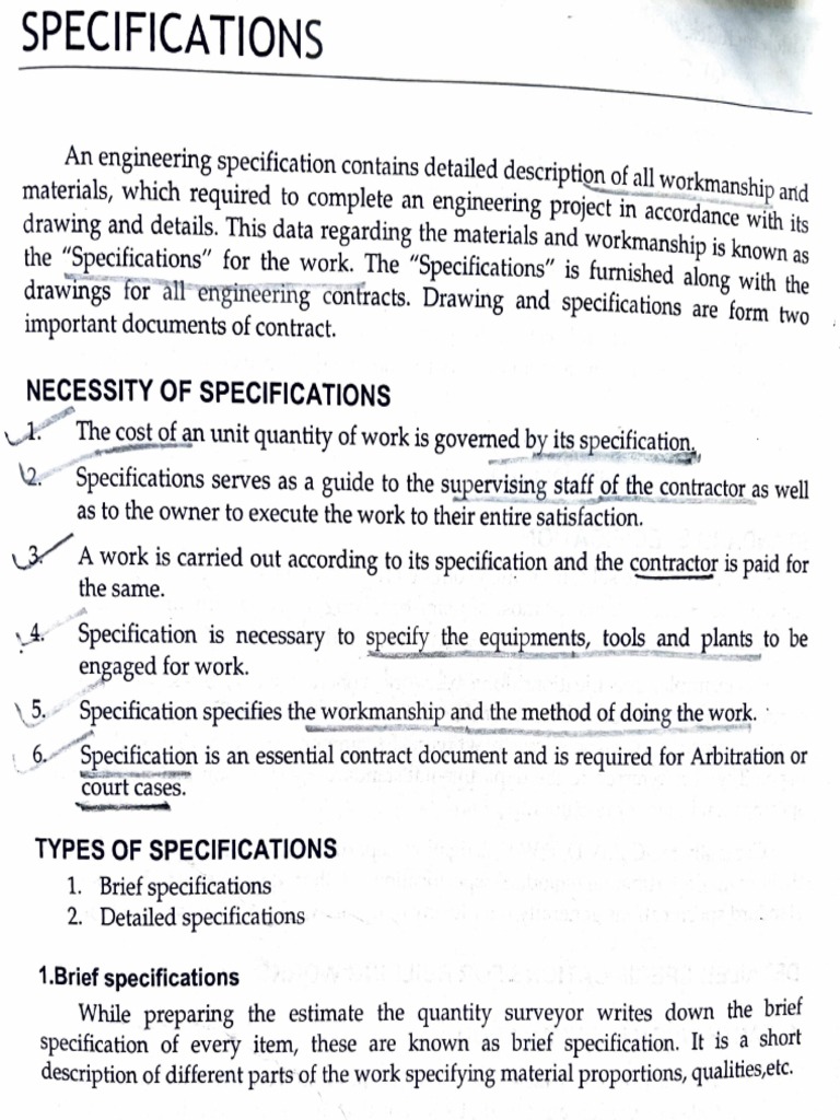 Specification | PDF | Concrete | Specification (Technical Standard)